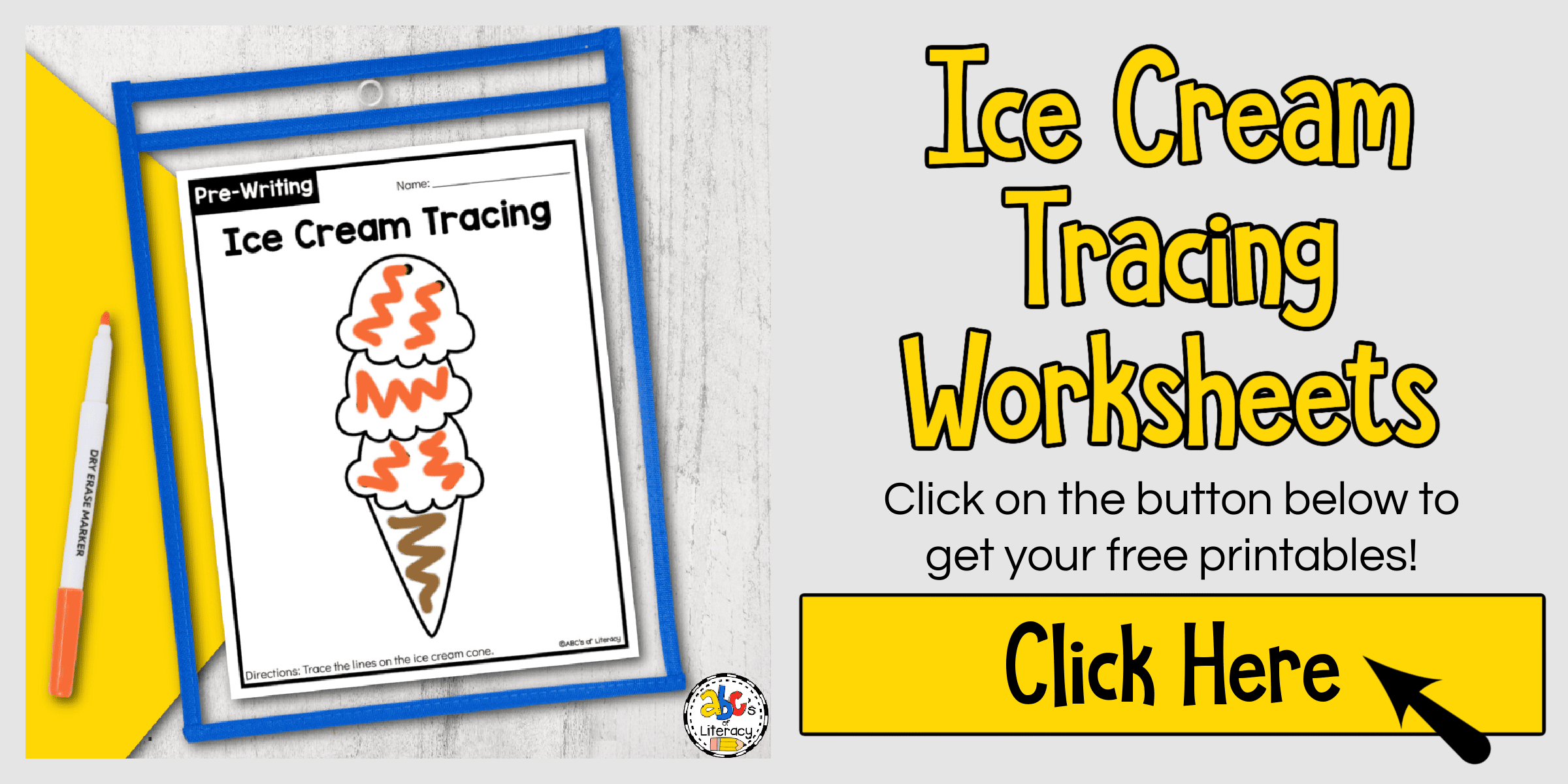 Ice Cream Tracing Worksheets