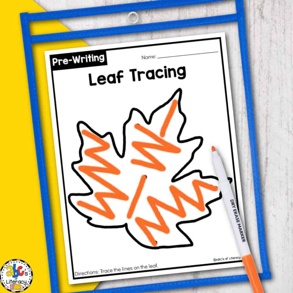 Fall Tracing Worksheets - ABCs of Literacy