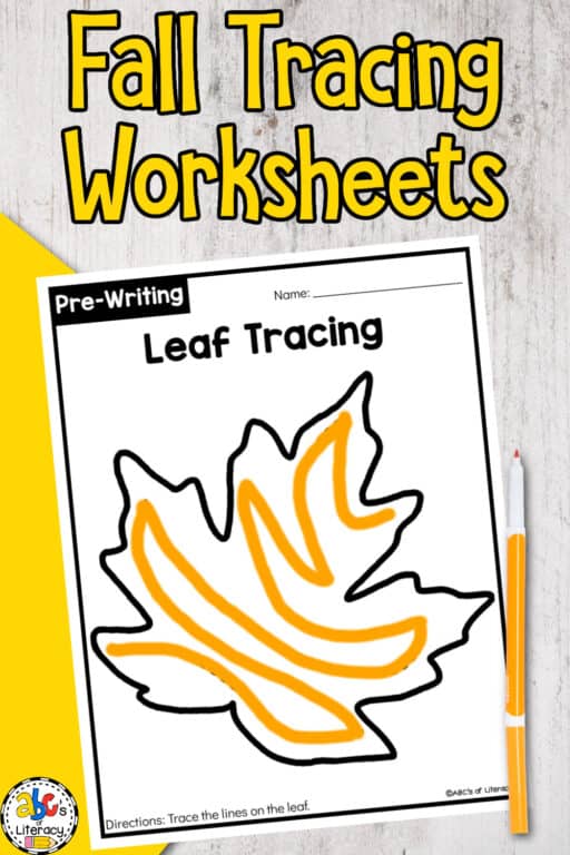 Fall Tracing Worksheets - ABCs of Literacy