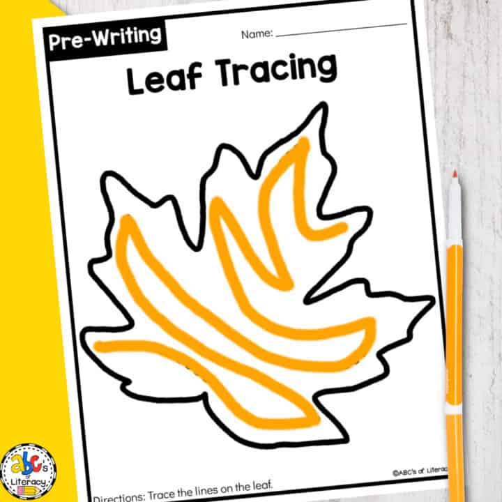 Fall Tracing Worksheets - ABCs of Literacy