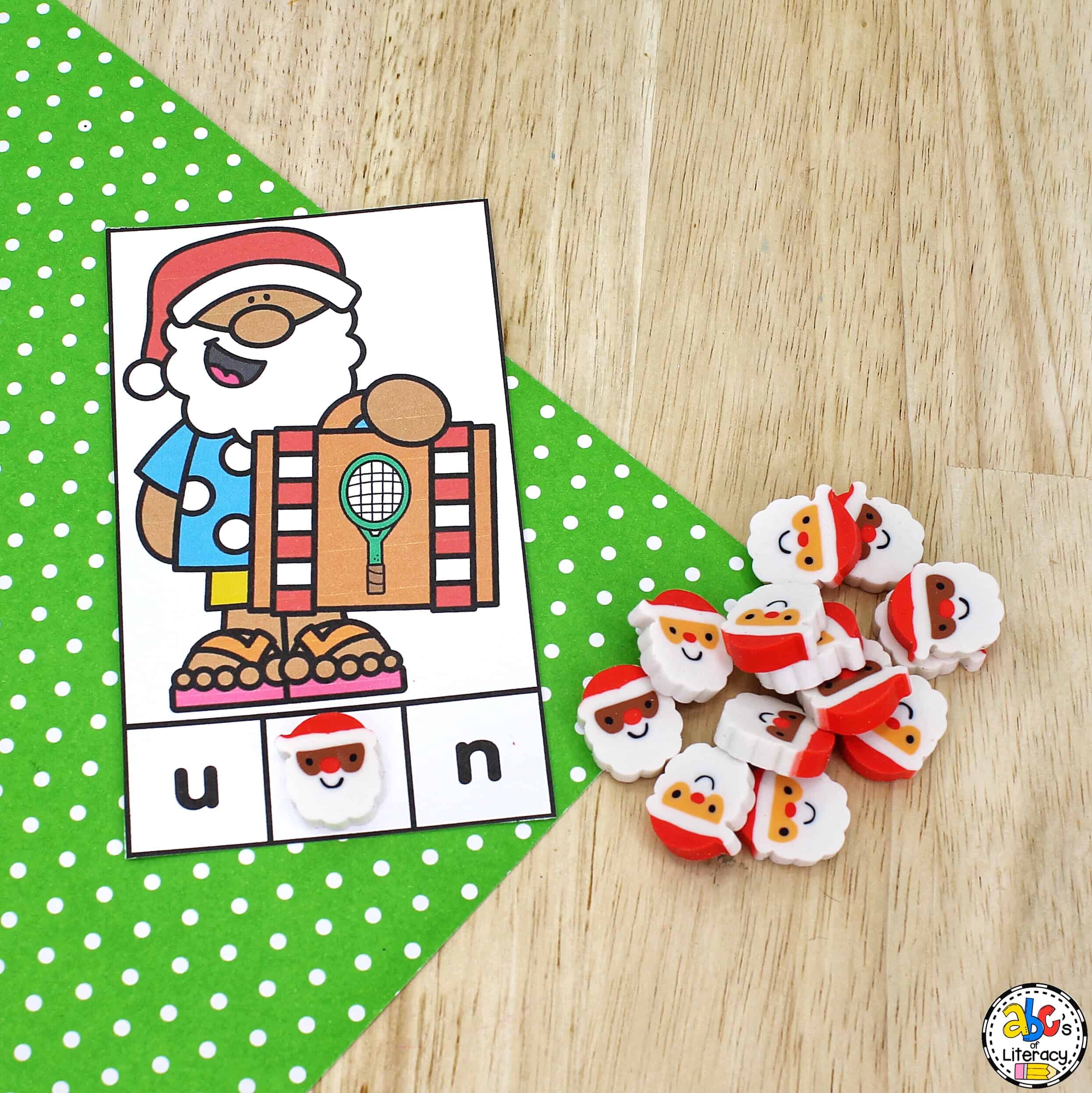 Summer Santa Beginning Sounds Activity