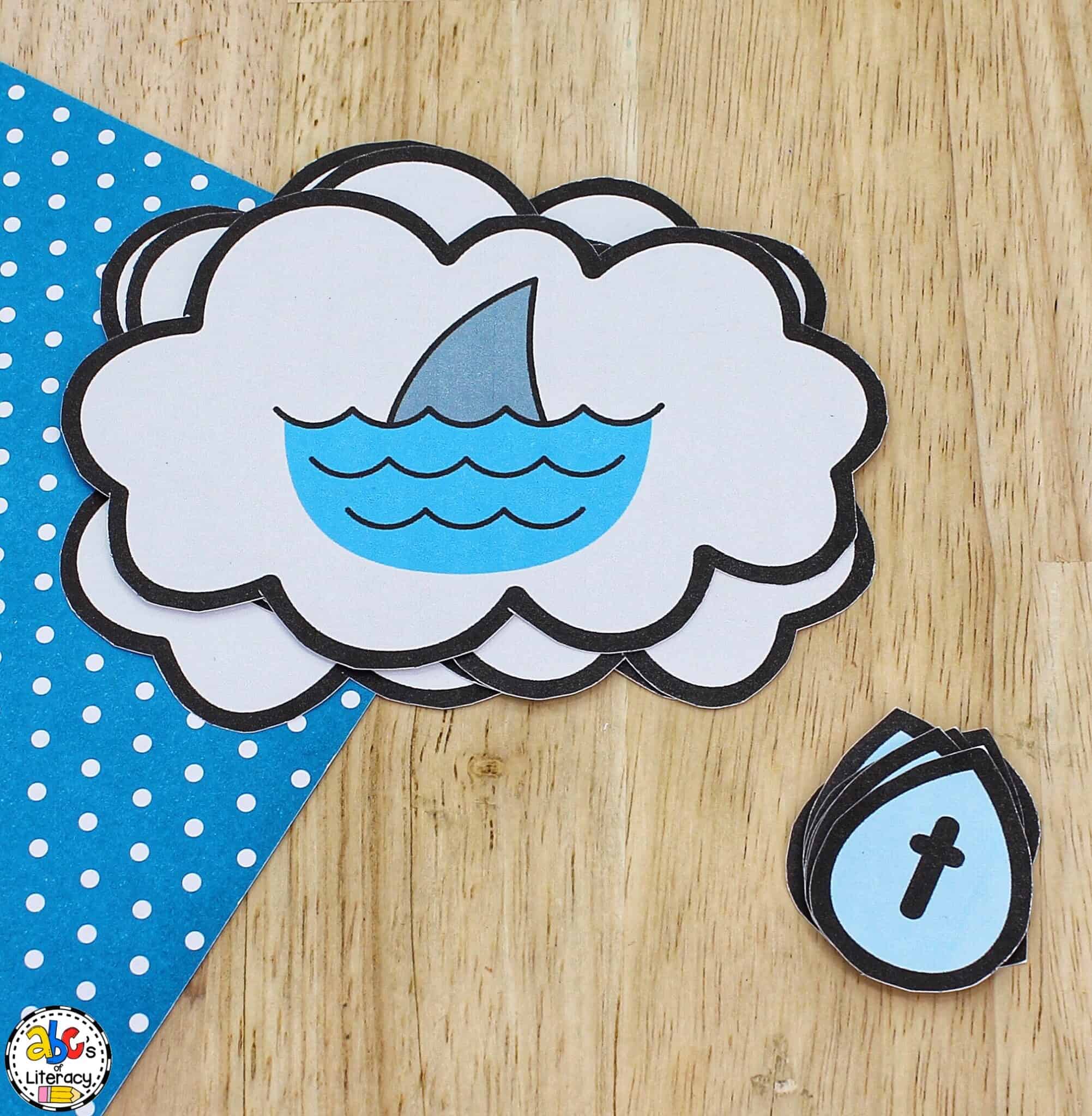 Rain CVC Words Activity