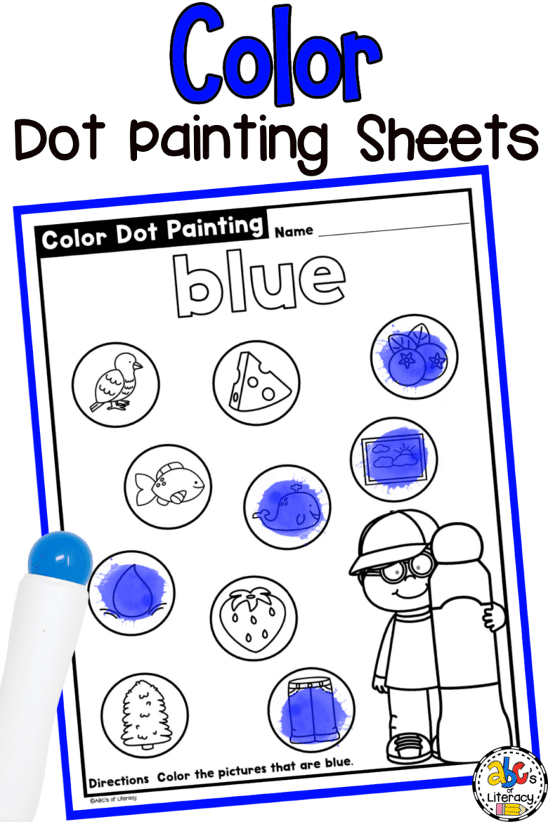 Color Dot Painting Worksheets