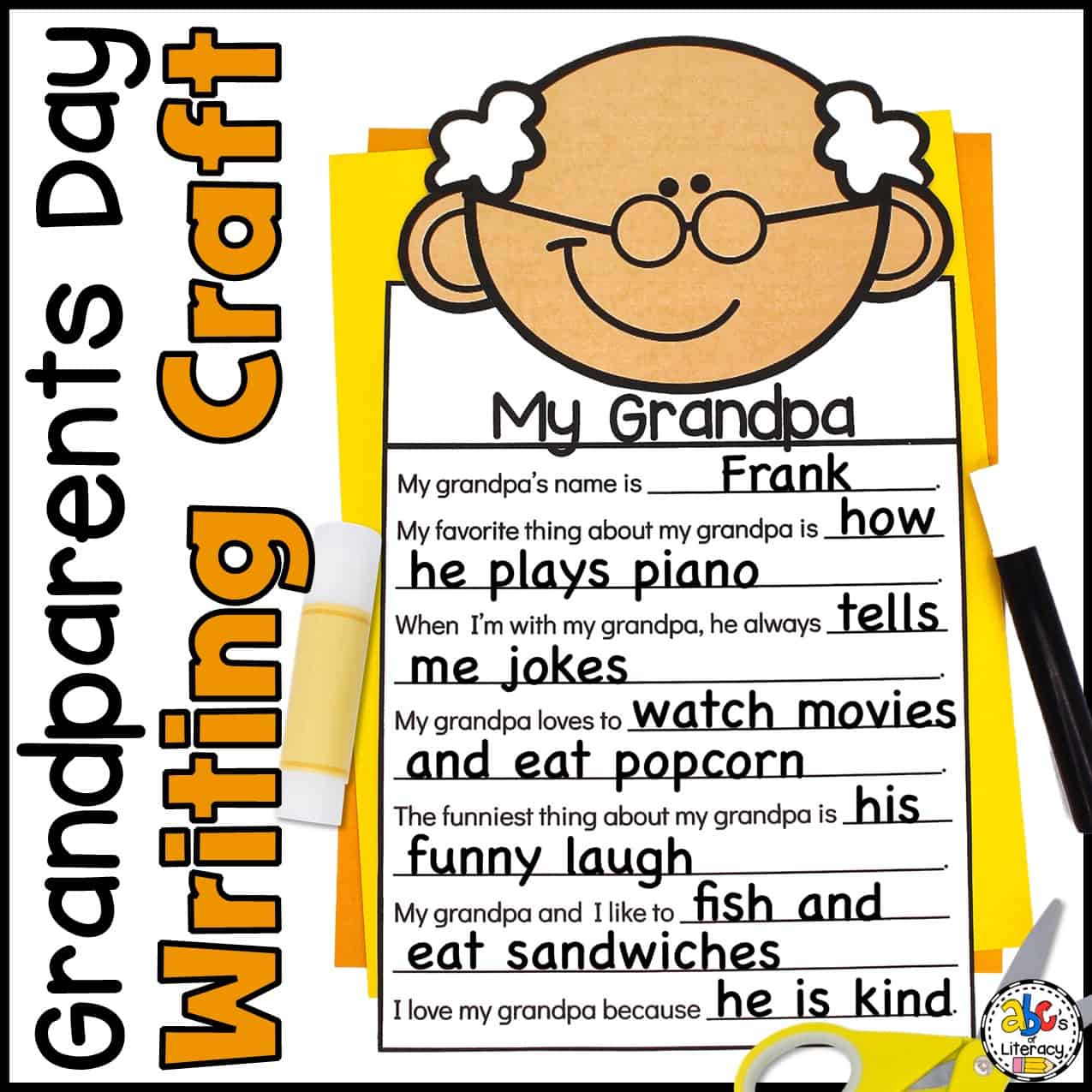 GrandparentsDayWritingCraftCoverPicture - ABC's of Literacy