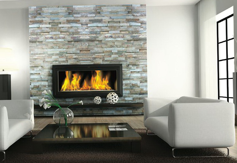 Slate Stone Tile Fireplaces | Home Design Ideas