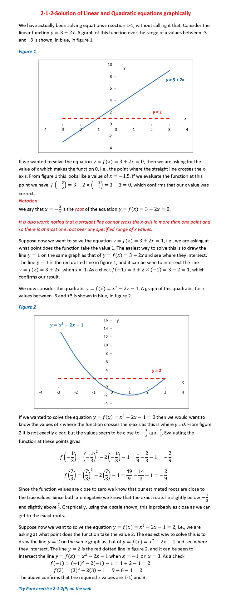 Pure – Level 2 – Maths Tutor