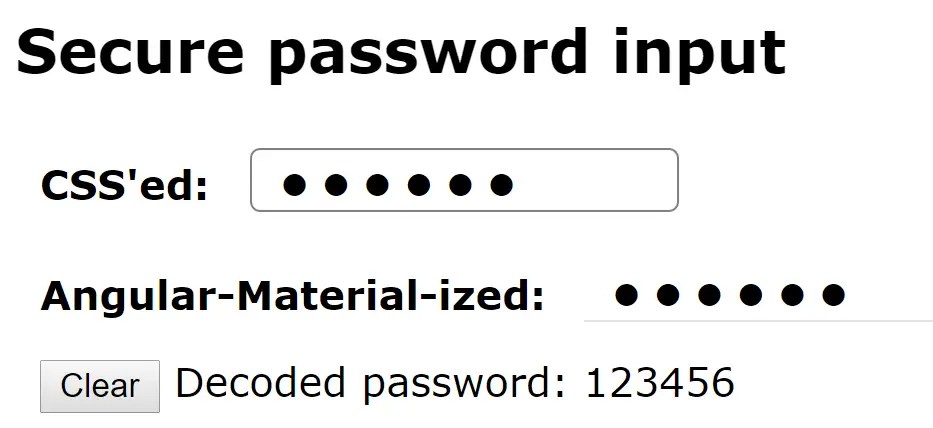 Angular Implementation Of Secure Password Input Angular Script 7027