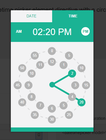 AngularJS Circular Date & Time Picker | Angular Script