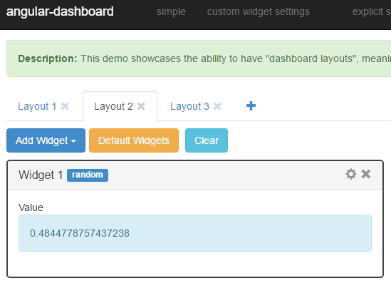 Generic Dashboard / Widgets Functionality With AngularJS | Angular Script