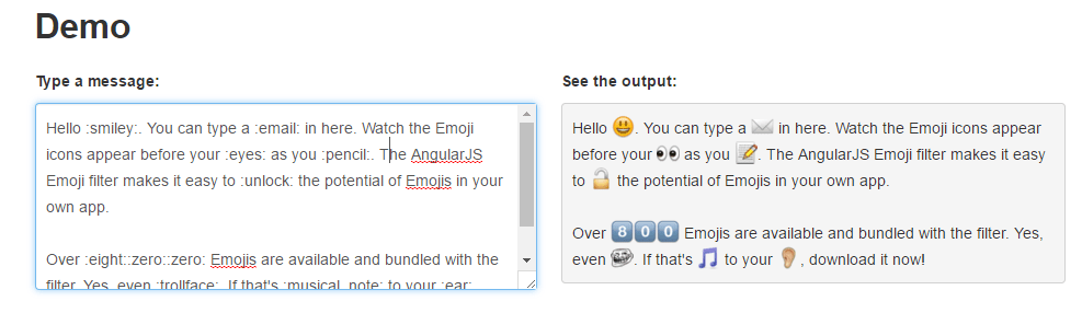 AngularJS Emoji Filter | Angular Script