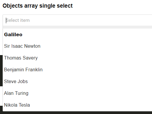 Angular 2 Select And Multi Select Component Virtual Select Angular Script