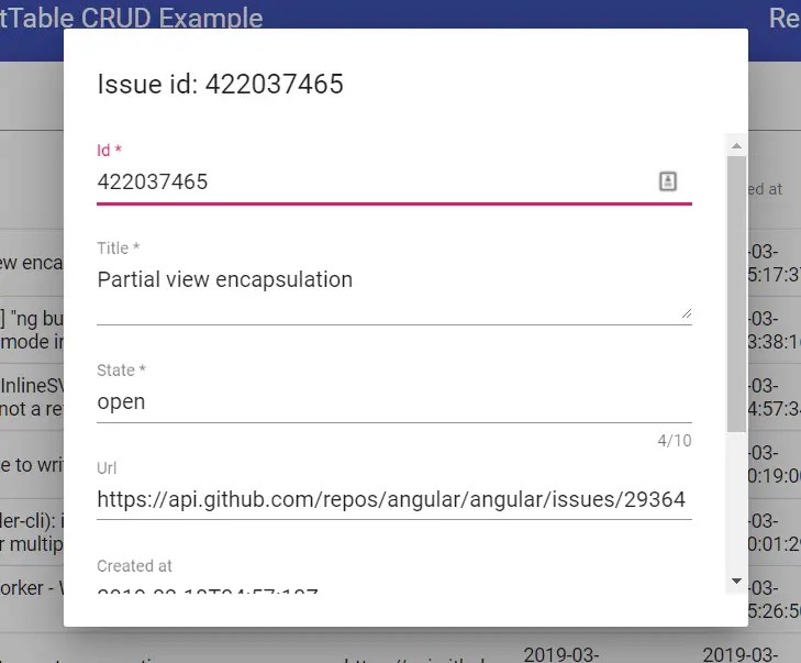 Crud Operations For Angular Material Table Angular Script