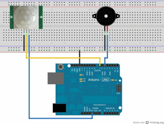 No 7 Motion Detector Arduino Tutorials And Kits For Arduino 7261
