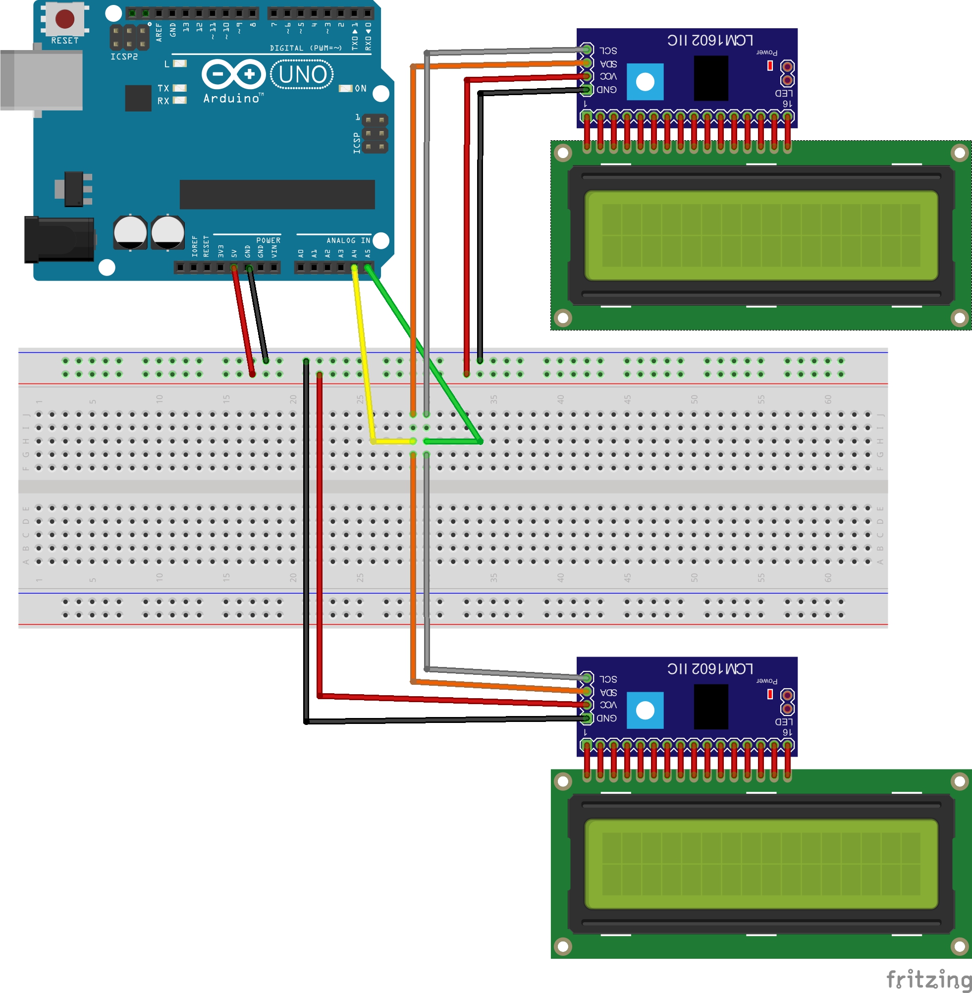 No 21 Running Two I²c Displays At The Same Time Arduino Tutorials And Kits For Arduino