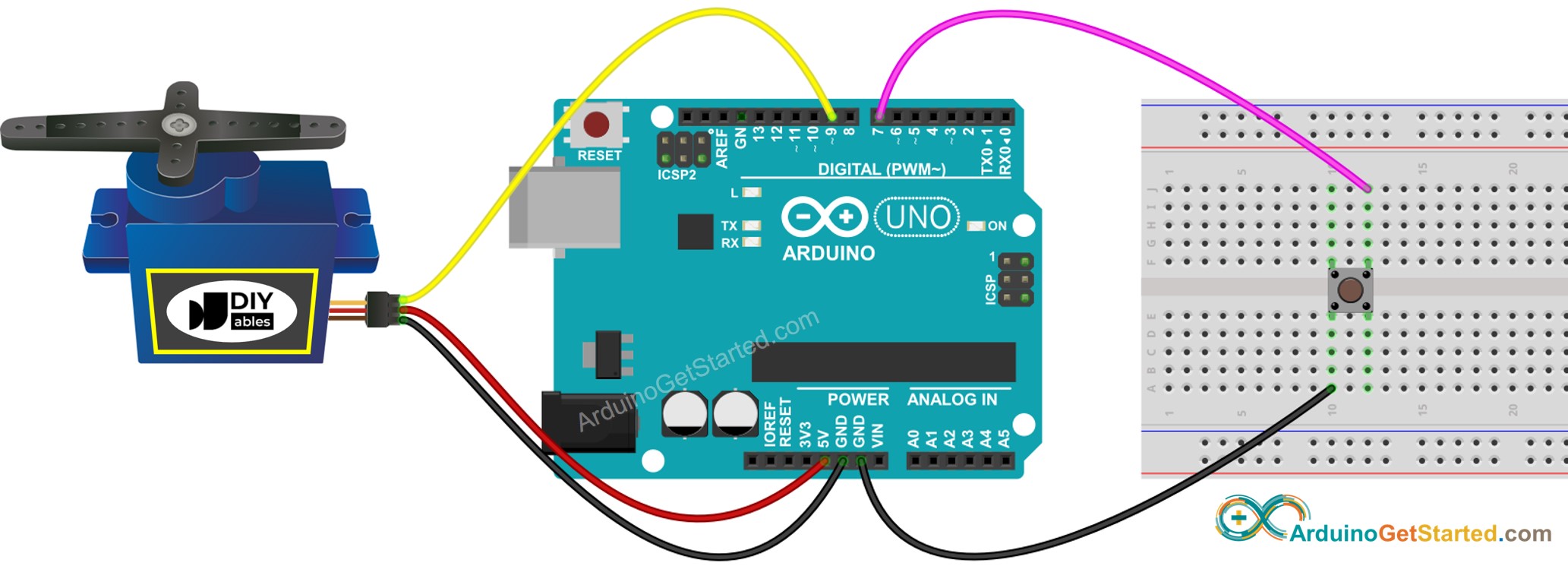 Servo Motor Circuit Board Arduino - Wiring Diagram