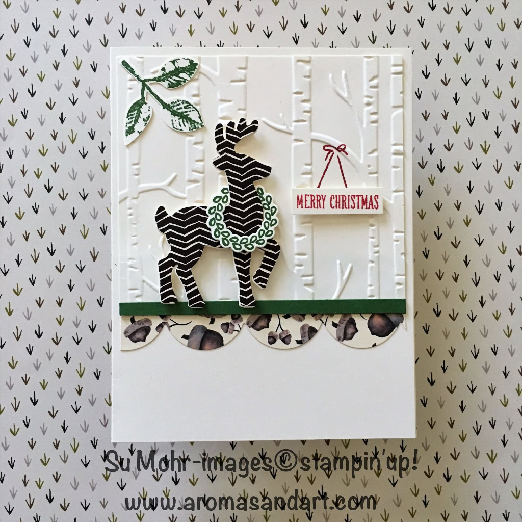 What Does a Chevron and Acorn Christmas Card Look Like? - Aromas and Art