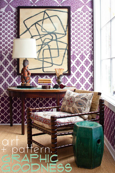 Artsy Dwelling: Art on Patterned Walls – artsy forager