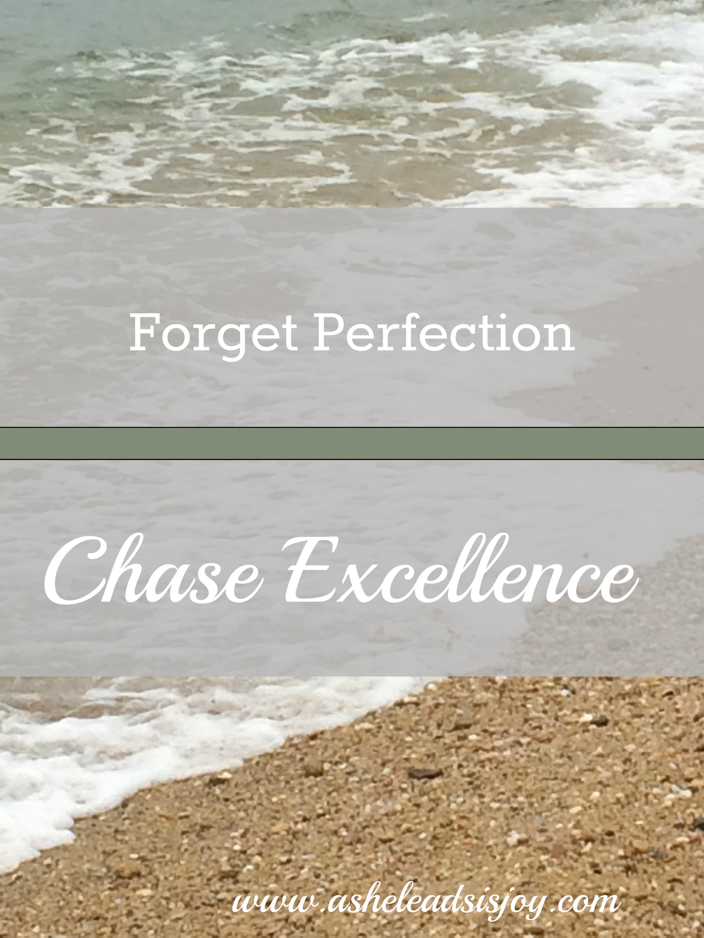 Forget Perfection - Chase Excellence – As He Leads is Joy