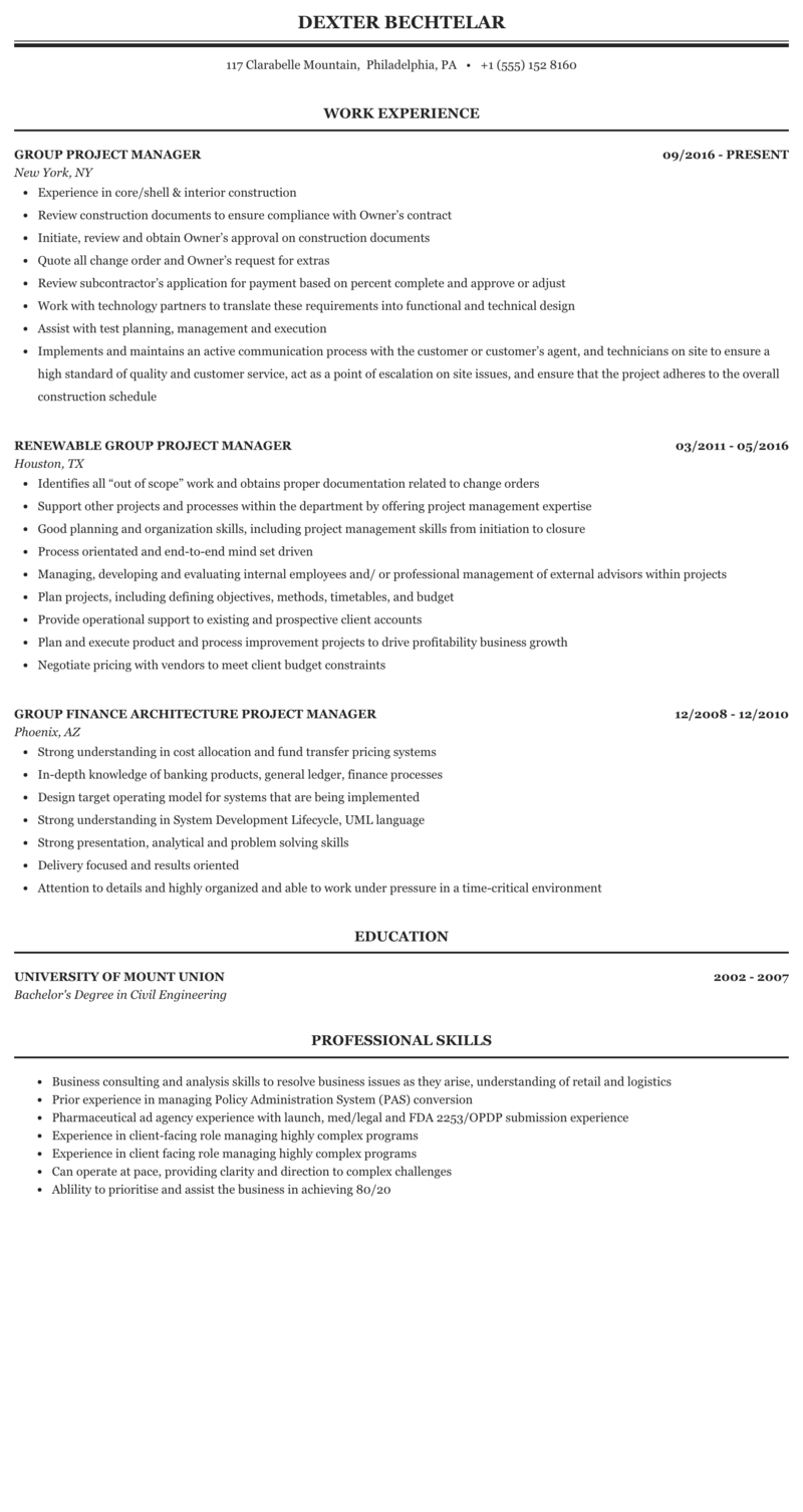 How To Write Groupwork In Resume