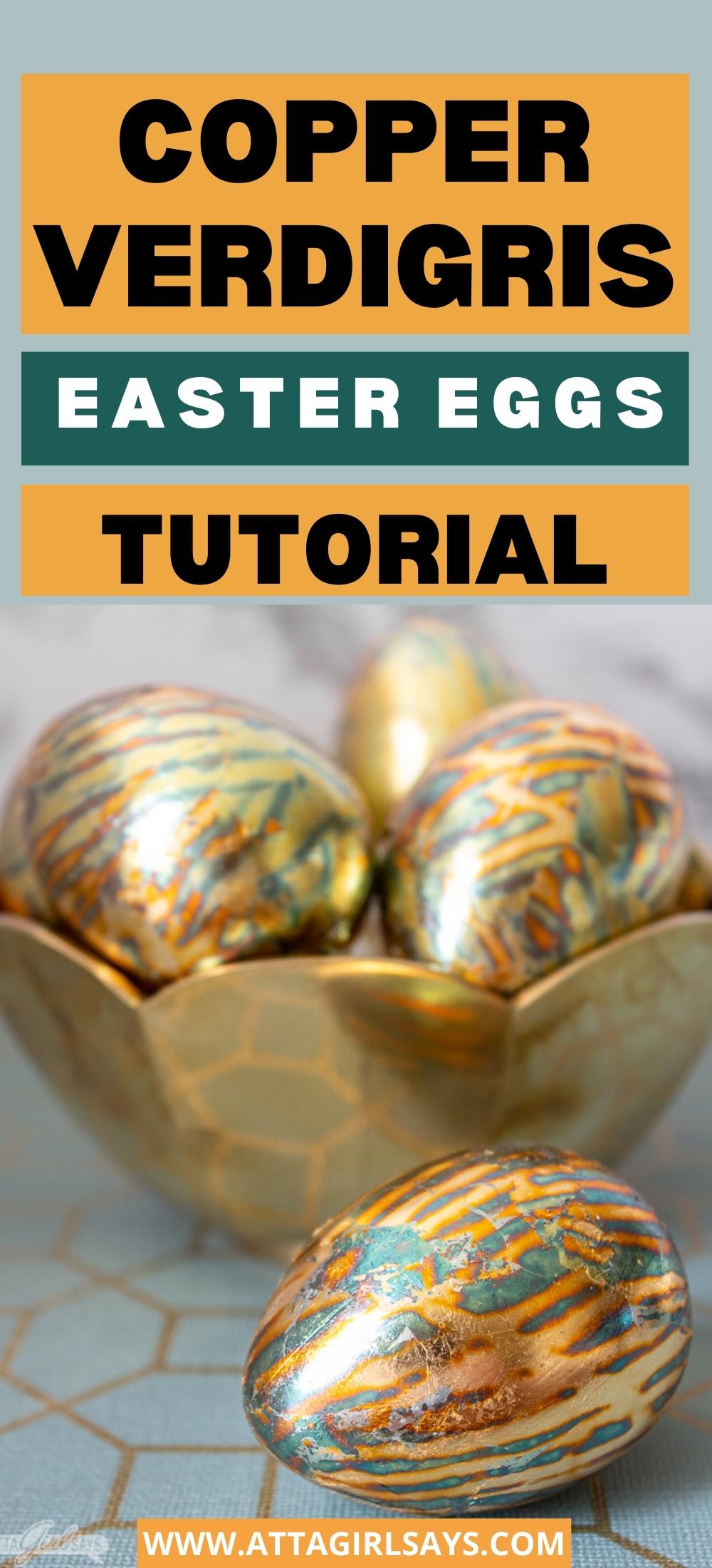 Aged Copper Easter Eggs Bring a High End Glam Look to Easter