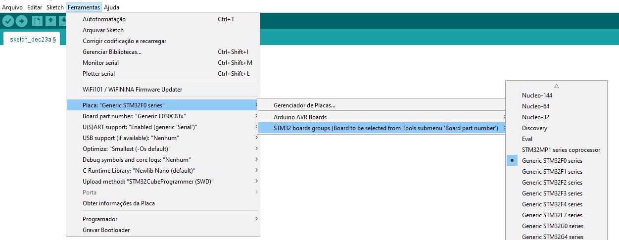 Crie Projetos Com Stm32 Utilizando A Ide Arduino Autocore Robótica