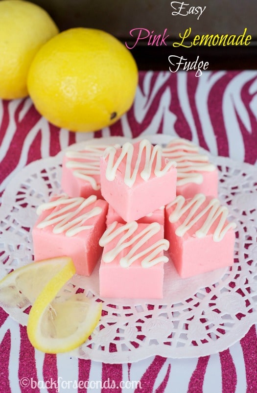 Easy Pink Lemonade Fudge - Back for Seconds