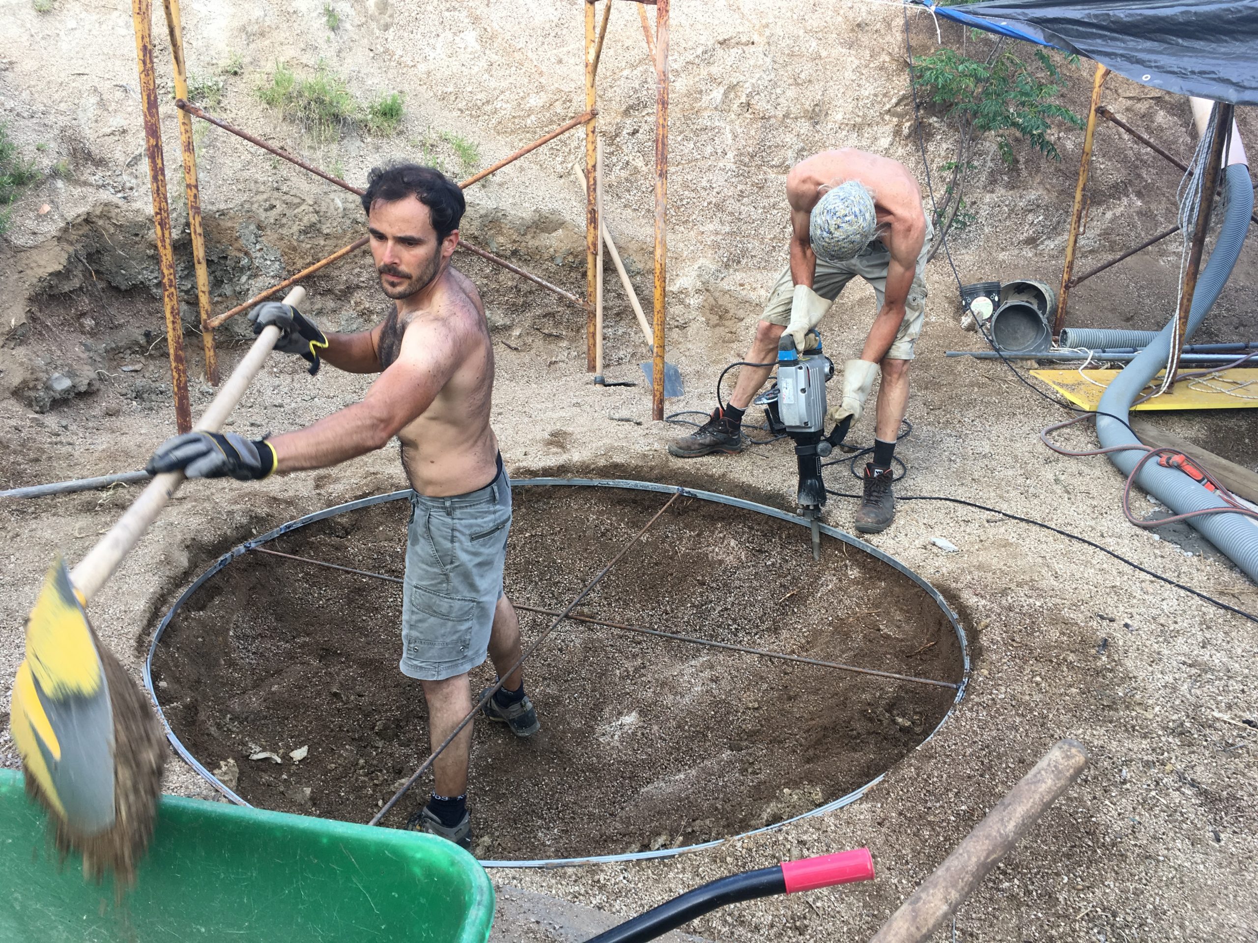 The construction of two rainwater cisterns – Badolato Permaculture