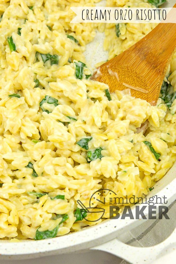 Creamy Orzo Risotto - The Midnight Baker