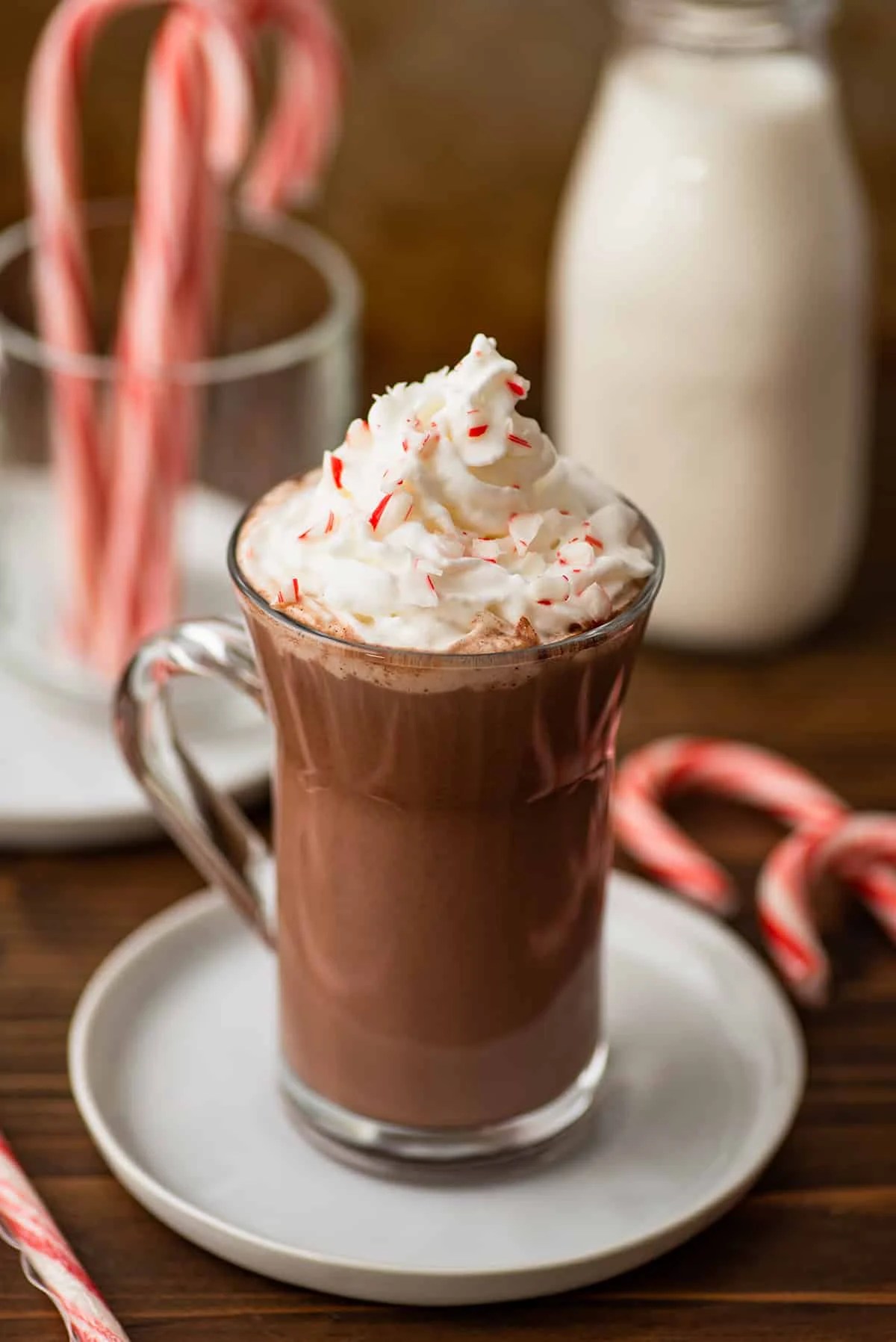 Peppermint Hot Chocolate - Baking Mischief