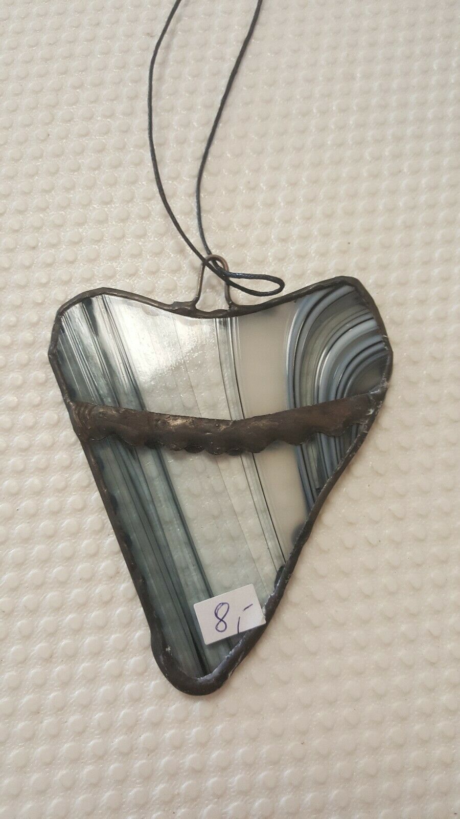 Stained Glass Sharks Tooth Christmas Ornament/Sun catcher - Barb Design