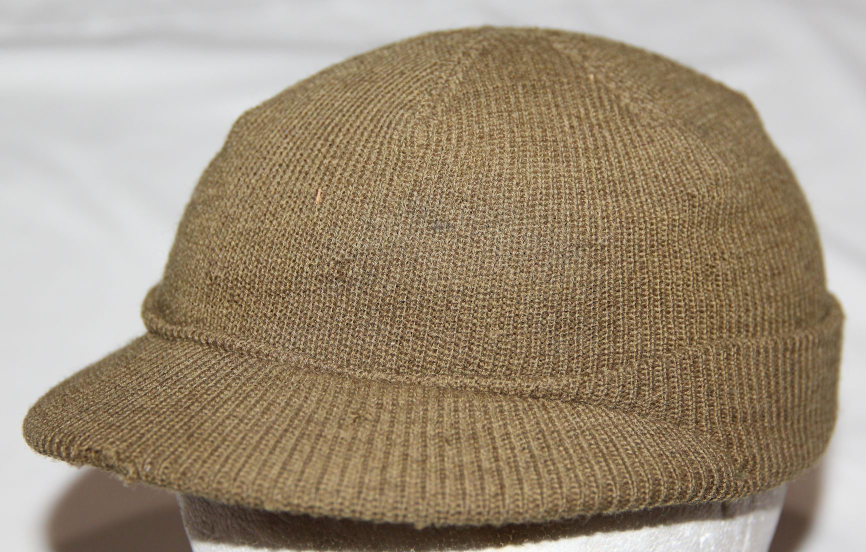 C004. WWII KNIT WOOL JEEP CAP, SIZE LARGE - B & B Militaria
