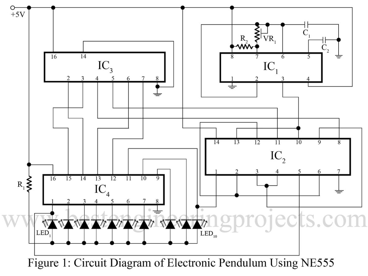 Electronic Pendulum Using NE555 | Best Engineering Projects