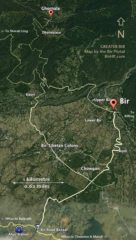 Greater Bir Orientation: Bir Proper, Chowgan, Tibetan Colony, Billing ...