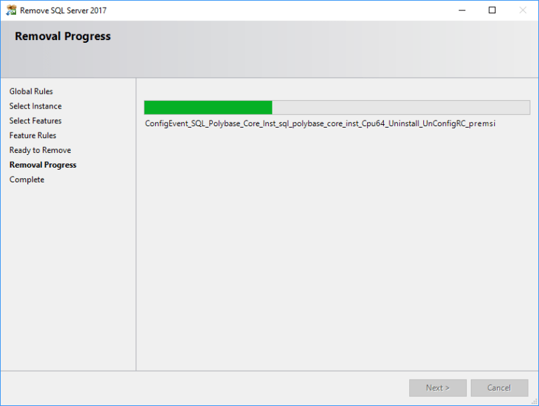 Quickquestion How To Uninstall A Sql Server Feature