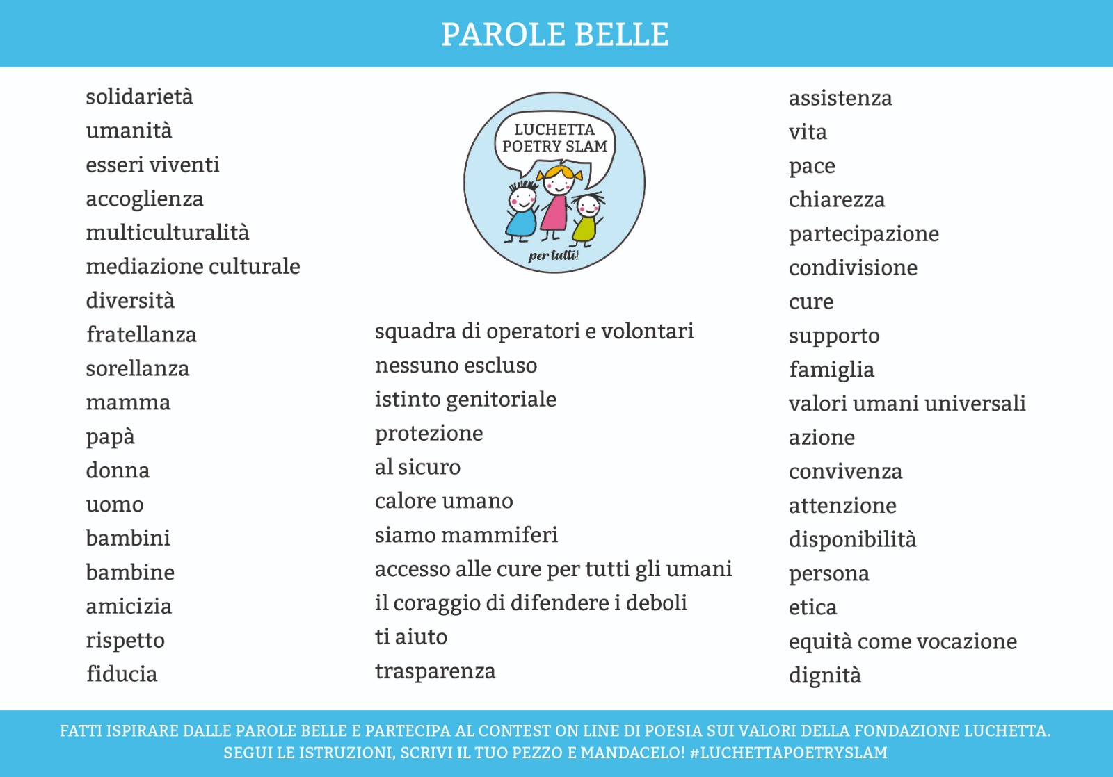 Luchetta poetry slam - parole belle - Bora.La