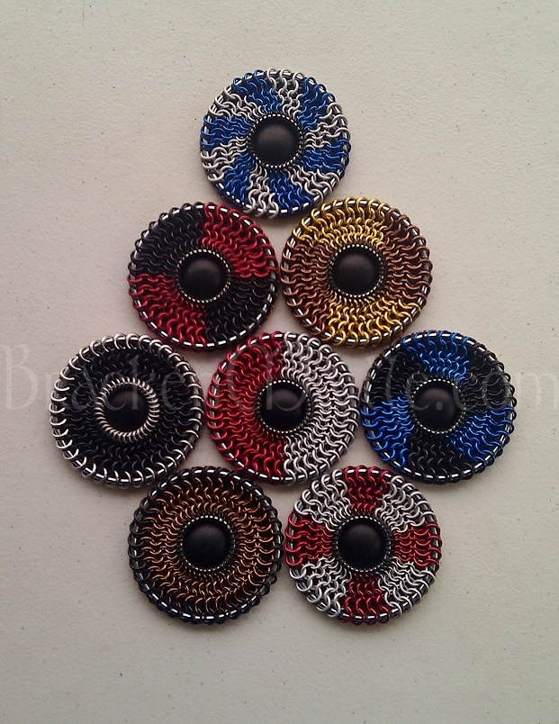 Chain Maille Heraldic Round Shield Coasters – Bracken Maille