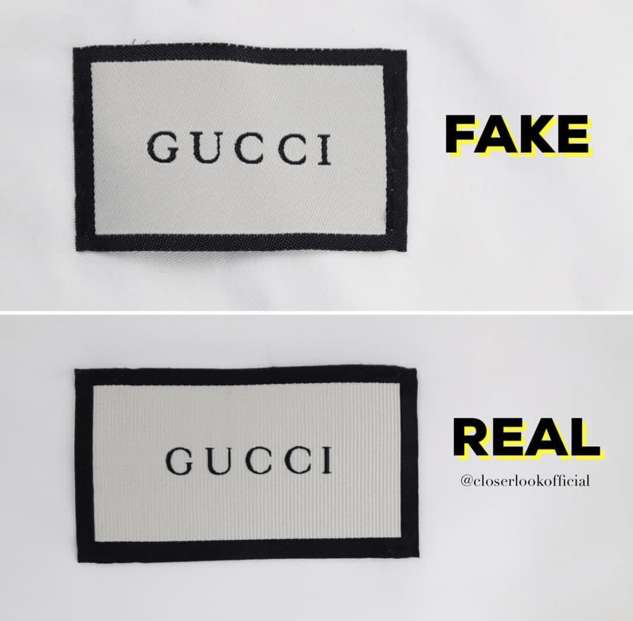 How To Spot Fake Ace sneaker with Gucci Stripe Black - Brands Blogger