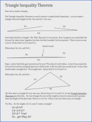 Inequalities Involving Two Triangles Worksheet Answers