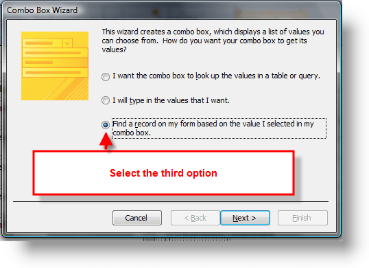 How to create a combo box to search a record | BTAB Development