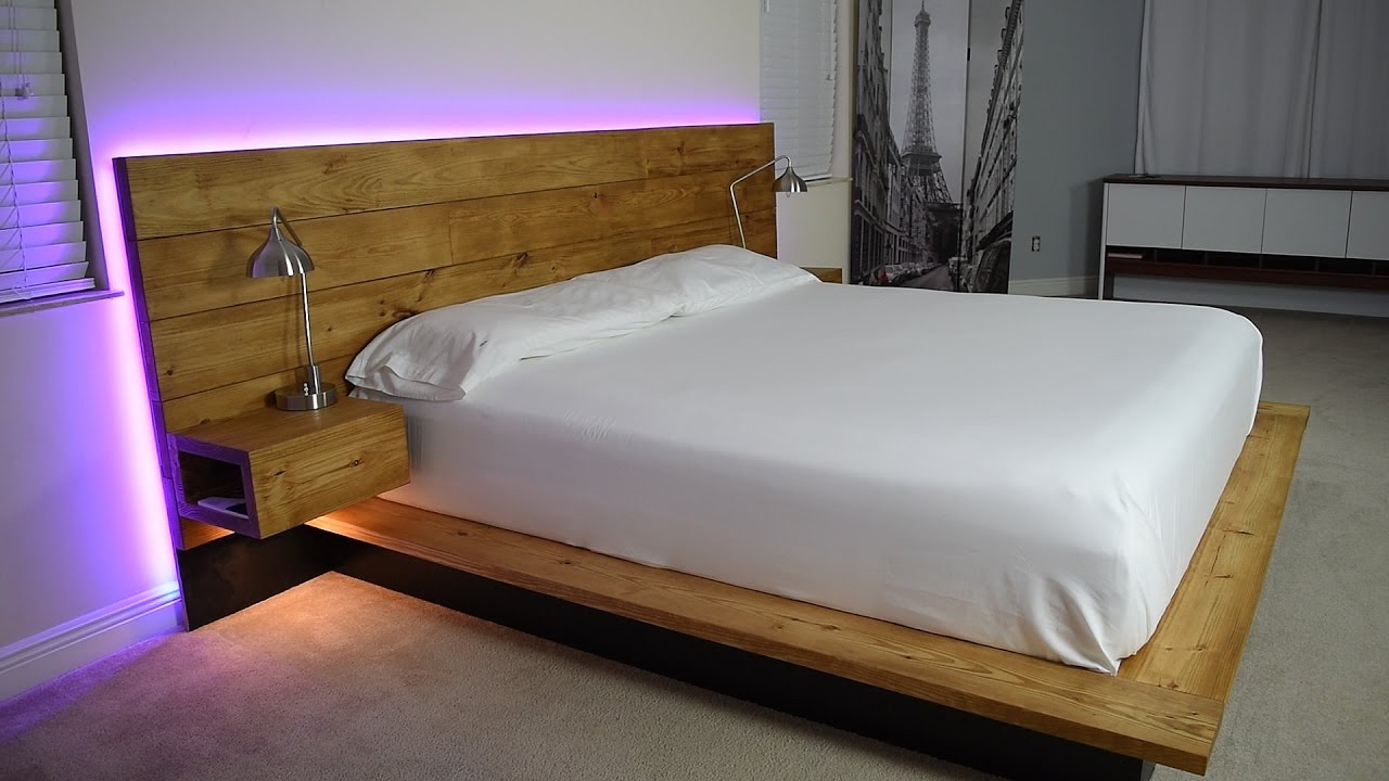DIY: Lit plate-forme flottants avec supports de nuit - Cours BTP