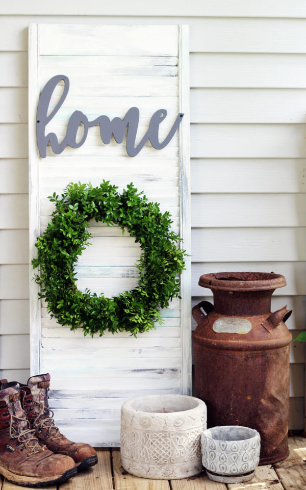 Rustic Wall Decor Shutter DIY - Buy This Cook That