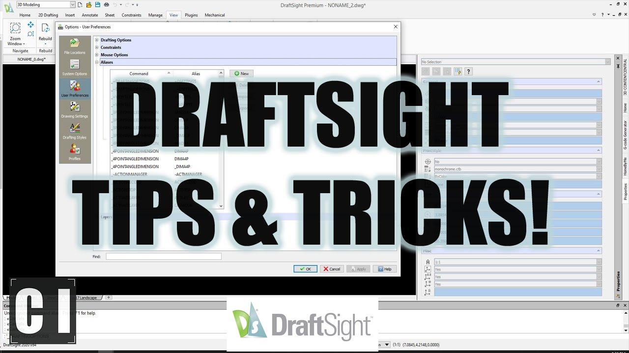 DraftSight Tips, Tricks & Features to Speed up your Drafting! - An Affordable AutoCAD ...