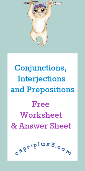 Oh yes! Conjunctions, Prepositions & Interjections-Free Worksheet ...