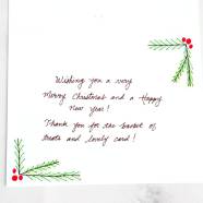 Thank You In A Christmas Card Cards Invitation