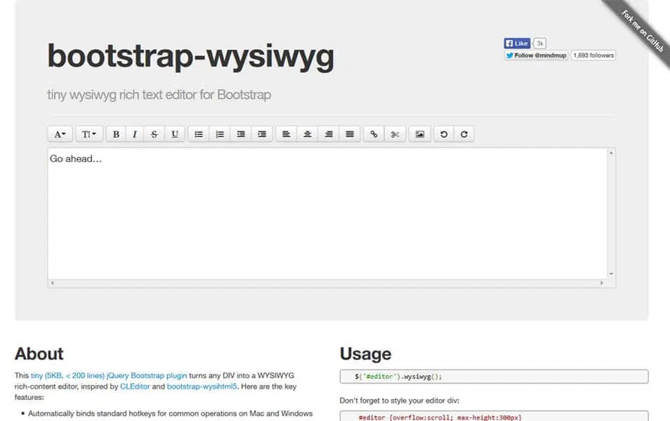 bootstrap layout editor