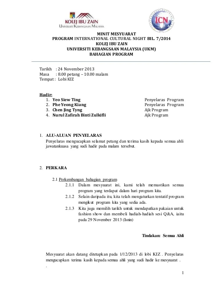 Contoh Format Cabutan Minit Mesyuarat contoh-format-cabutan-minit-mesyuarat