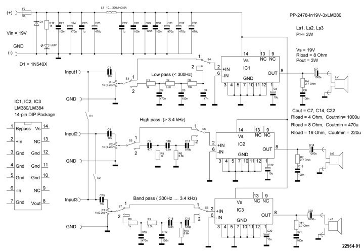 Small 5v Audio Amplifier Circuit Diagram - Circuit Diagram