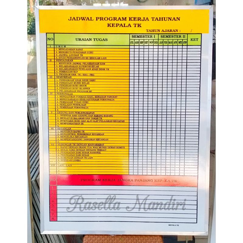 Contoh Program Kerja Tahunan Kepala Sekolah Tk