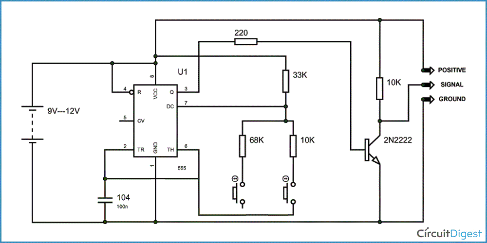 Servo Motor Control Circuit Using 5555 Timer Ic » Wiring Diagram