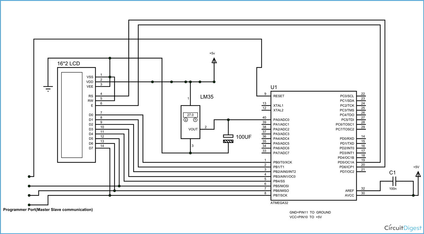 Temperature Controller Circuit Diagram Using Lm35 - Circuit Diagram